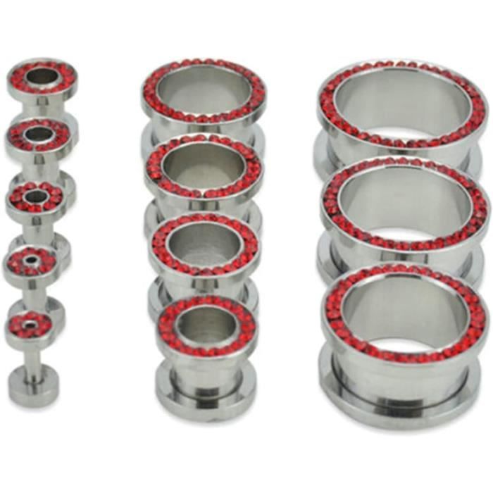 Écarteur Oreilles 4Mm, Tunnel Ecarteur Oreille Acier Chirurgical 2 Pièces Blanc Plug Tunnel ...