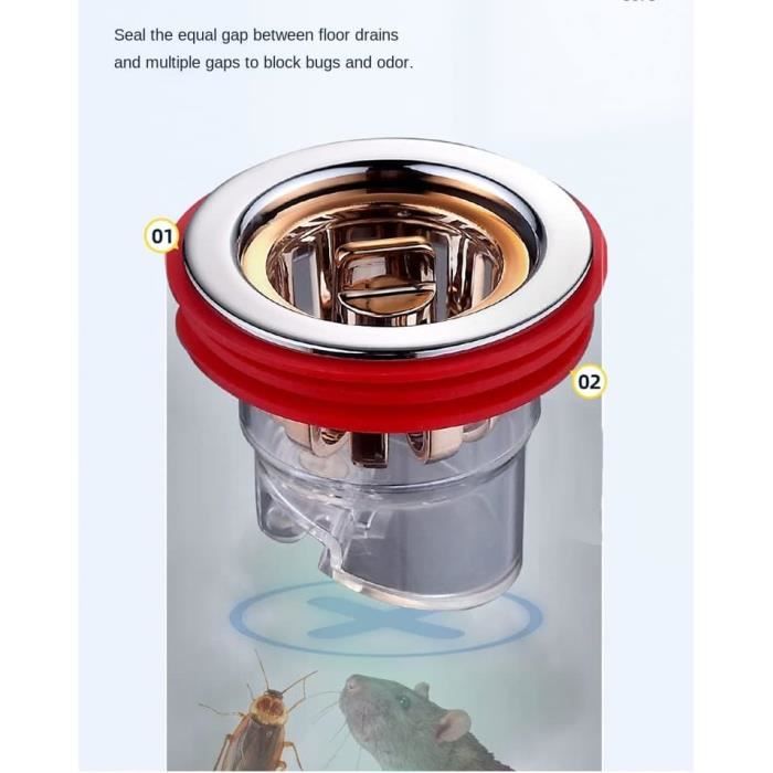 Anti-Odeurs Drain De Sol Noyau De Douche Bouchon De Vidange De Sol Anti ...