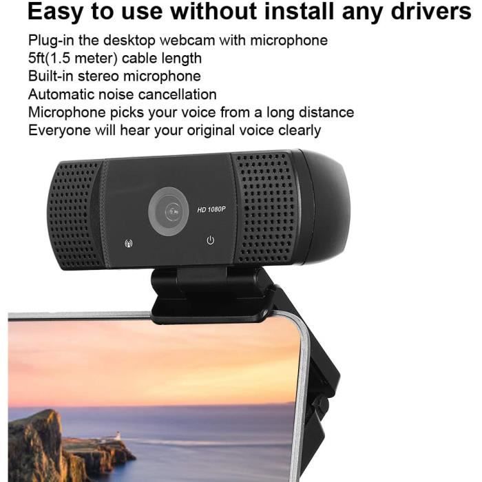 Webcam Usb 2.0M Pc Intégrée Mike, Caméra Numérique Dc 5V Pour ...