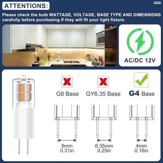 Ampoule LED G4 - CHICHENG - 3W - Blanc froid 6000K - Non dimmable - 380 lumens - Cdiscount Maison