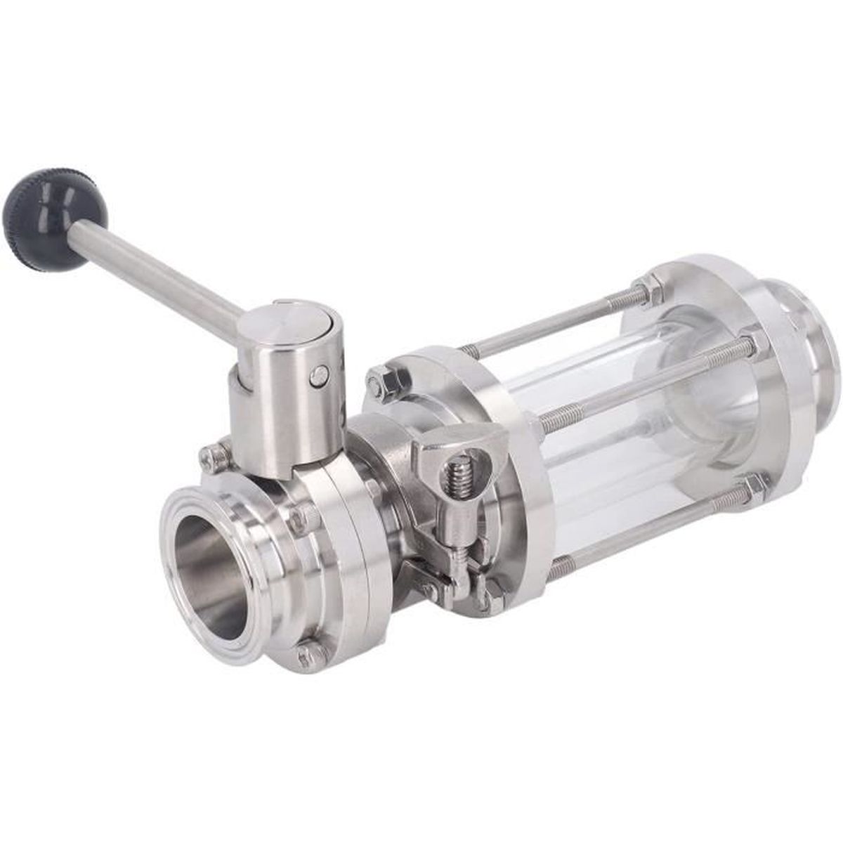 Vanne Papillon à Trois Vannes en Acier Inoxydable à Connexion Rapide ...