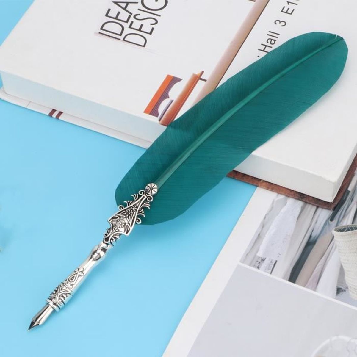 Tbest stylo plume Vintage Retro Quill Plume Dip Pen Métal Plumes ...