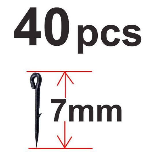 40 pièces 7mm--Hameçon En Métal Pour La Pêche À La Carpe, Leurre Pour ...