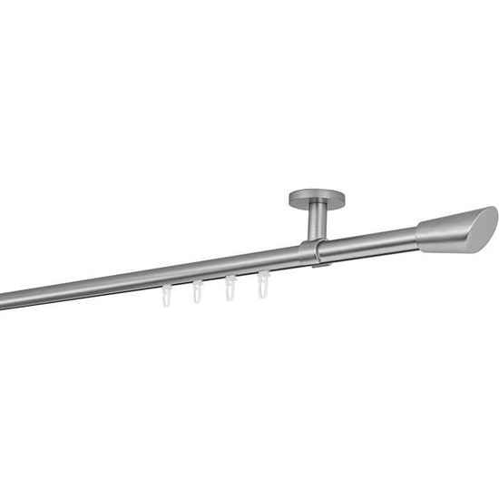 Tringle à rideaux sur mesure - 20 mm - Rag - 1 voie - Support de plafond - 4 cm - Avec patins ...