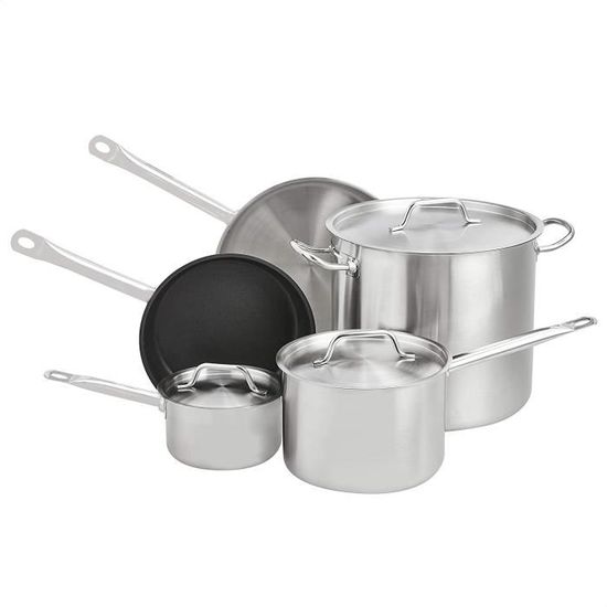 Commercial 8-Piece Stainless Steel Induction Ready Cookware Set ...