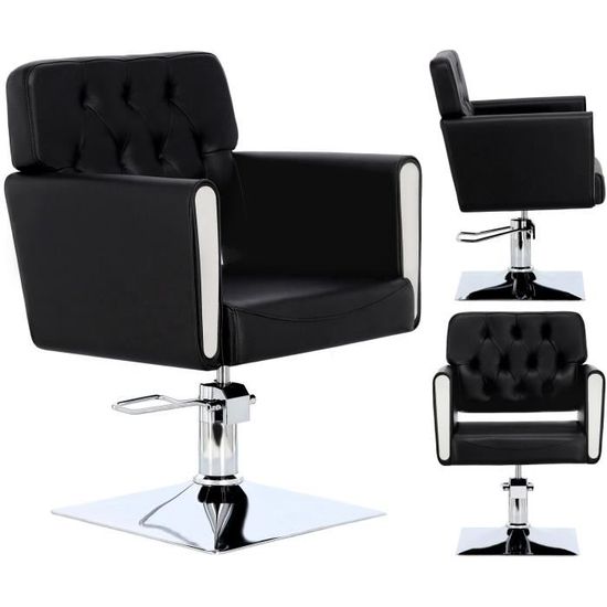 Chaise de coiffure Maya pivotante hydraulique pour barbier et salon de ...