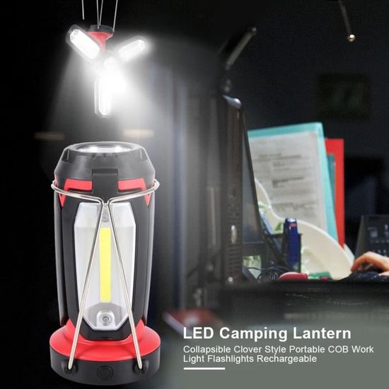 LIG - LED Camping Lanterne Colapide Clover Style Portable COB Lampe de ...