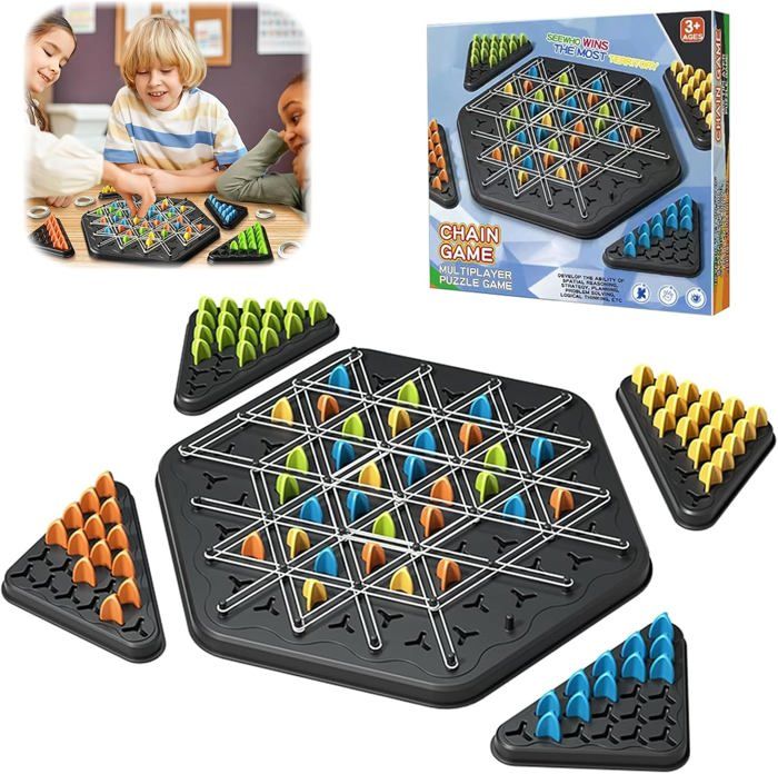 Jeu D'Échecs De Stratégie Triangulaire Amusant Jeu Triangle En Chaîne ...