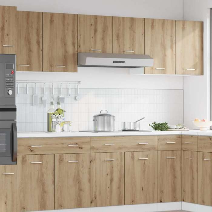 Armoires suspendue "Lyon"s 2 pcs - STAR - Placard Cuisine - chêne ...