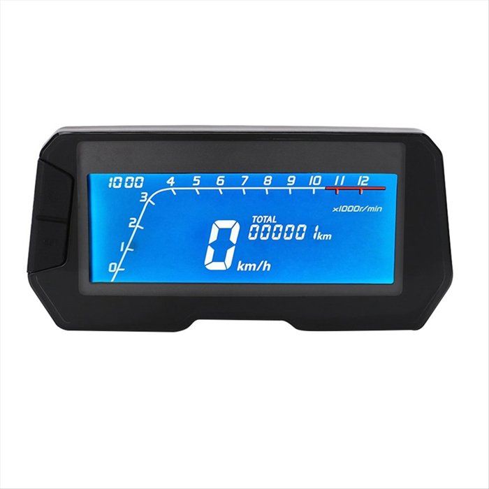 LED 12000RPM 6 Gear Universal Motorcycle LCD Digital Speedometer ...