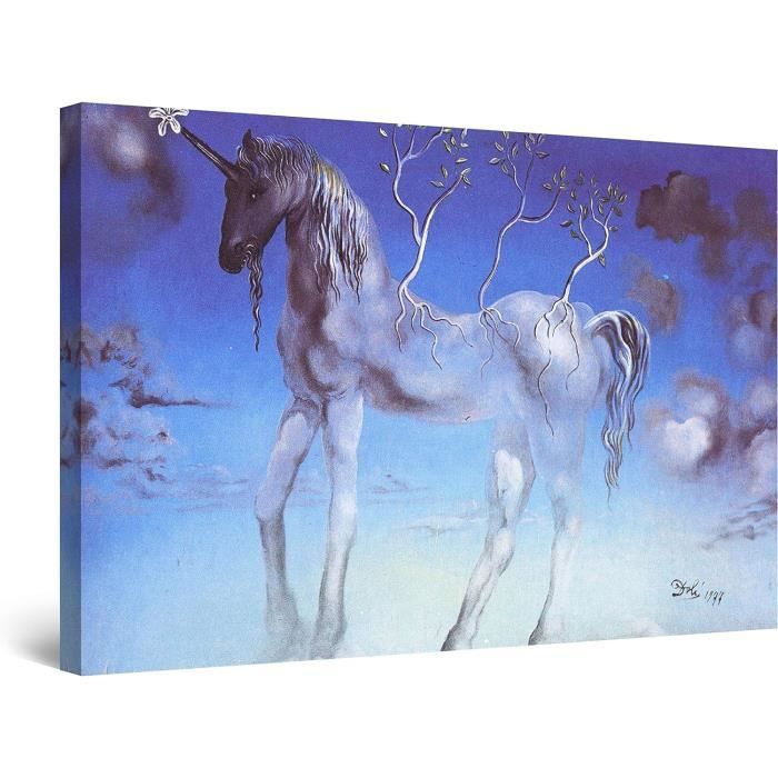 Sur Toile Salvador Dali Licorne, Tableau Reproduction- Decoration ...
