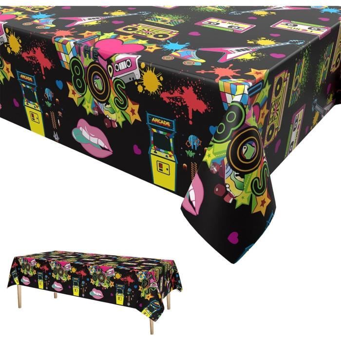 Nappe De Fête Des Années 80, Nappe D'Anniversaire Des Années 80, Nappe Jetable En Plastique Sur ...