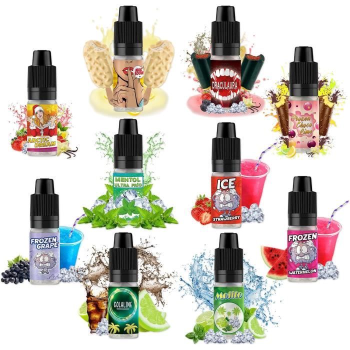 Pack E-Liquid 10 Pack (10 x 10 ml) : FRESH | 10 x 10 ml | | Sans ...