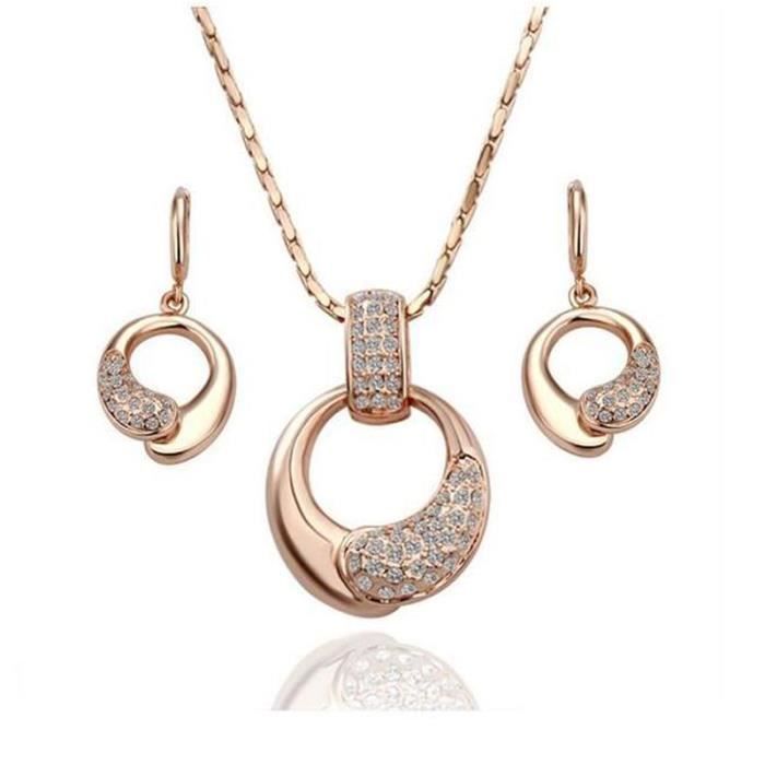 Parure de bijoux femme en or rose - Régler bijoux Femme - Cadeaux Fête ...
