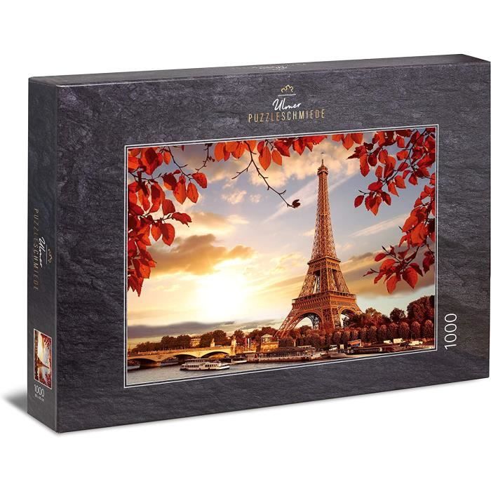 Puzzle L'automne à Paris - Puzzle 1000 pièces - La Tour Eiffel à Paris derrière la Seine et Les ...