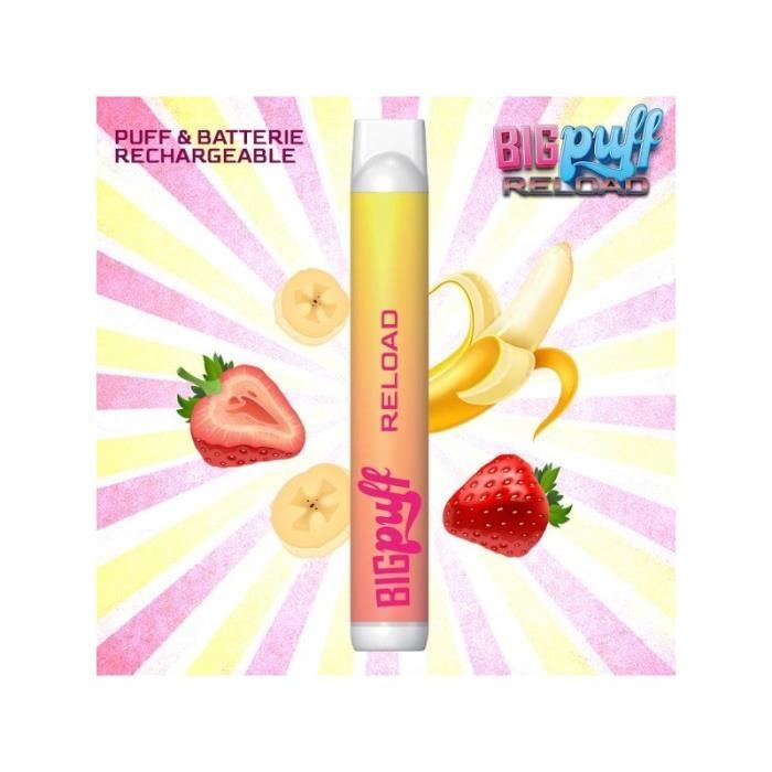 Big Puff - Kit Big Puff Reload Banane à la Fraise - taux nicotine:10mg ...