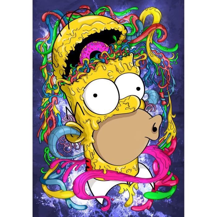 UFW-100 5D Diamond Cross Stitch "Simpson" DIY Adulte Cristal Diamant ...