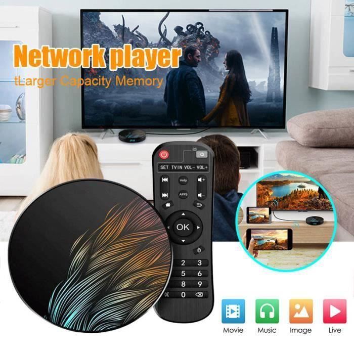 TV BOX HK1 MAX-Android 9.0 4Go+32Go TV 4K HDR-2.4GWifi RK3328 Quad Core ...