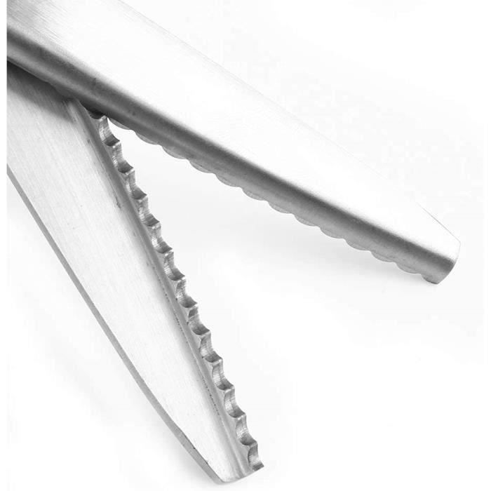 Ciseaux zig zag à bords triangulaires en acier inoxydable Ciseaux crantés pour fabrication de ...