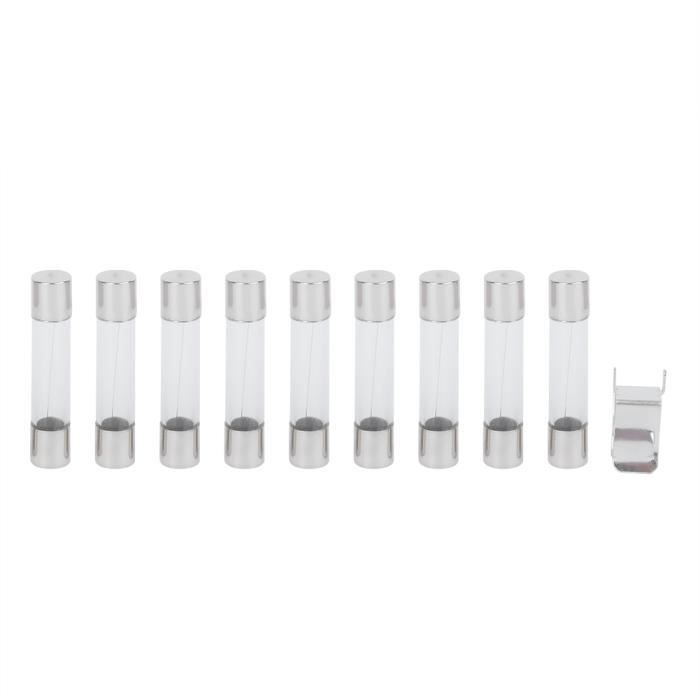 Cikonielf Fusible en verre Cikonielf Fusible de tube 82Pcs 6x30mm 250V 0.5A ~ 30A Fusible en ...