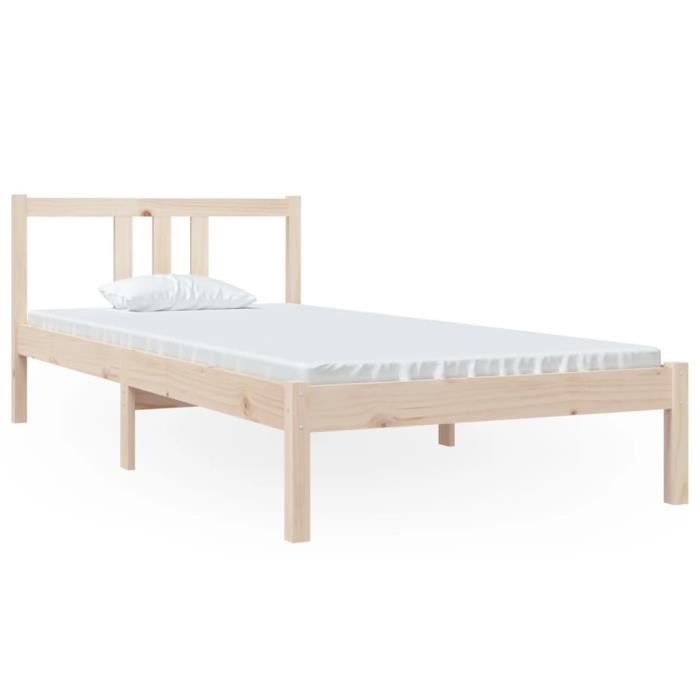 Xiafmall Cadre de lit Bois massif 90x200 cm AB814869 XF021 - Cdiscount ...