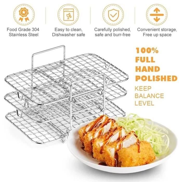 Friteuse à air Dual Air Fryer en acier inoxydable 304 - FOLAYA - Accessoires de friteuse ...