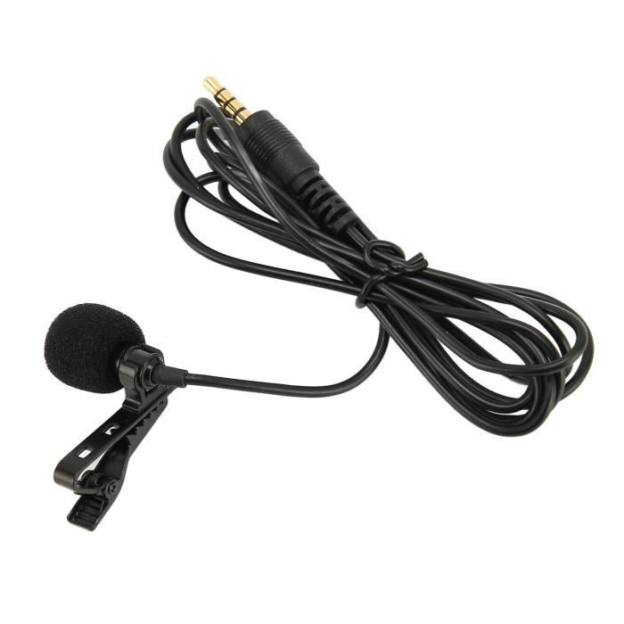 GOTOTOP Micro-cravate Microphone à revers Lavalier pince à suppression ...