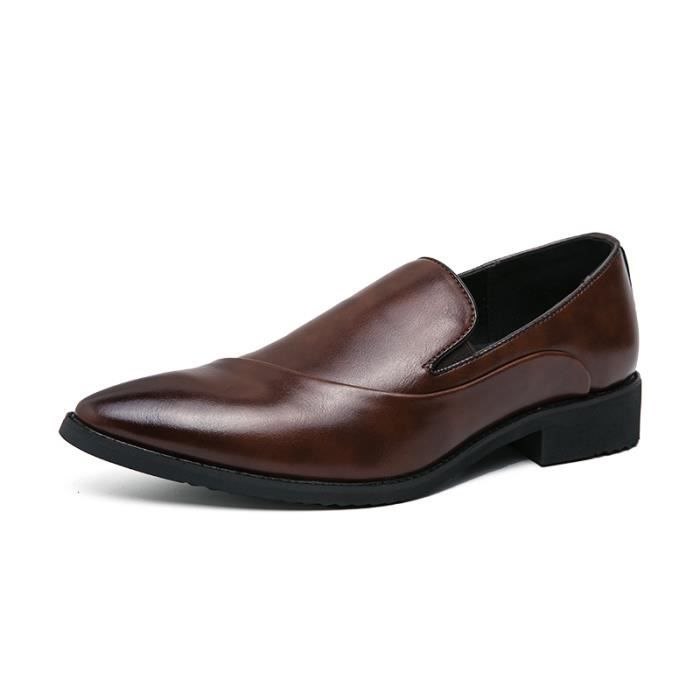 Chaussures de ville homme élégantes chaussures derby en cuir respirant ...