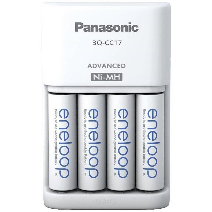 Bloc Chargeur Nimh Avec Accus Panasonic Advanced Bq Cc17 4x Eneloop