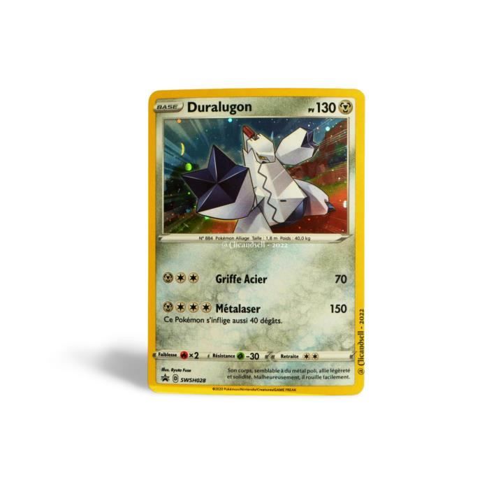 Carte Pokémon Duralugon 130 PV SWSH028 Promo NEUF FR - Cdiscount Jeux ...