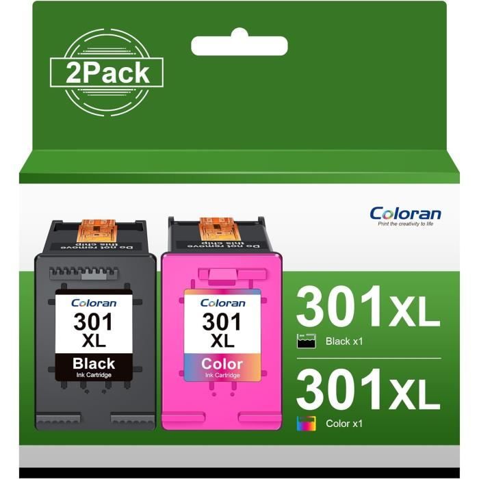 301Xl 301 Cartouches D'Encre Remanufacturées Compatible Pour Hp 301 Xl ...