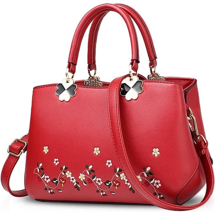 Femmes Fleurs Haut Handle Handbags Sac D'Épaule Sac Bandoulière Fourre ...