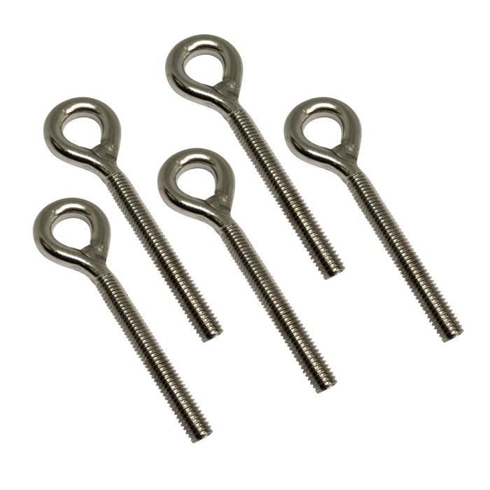 5 Pièces Boulon À Oeil M8 En Inox 304 Vis À Œil Robuste Et Résistant À ...