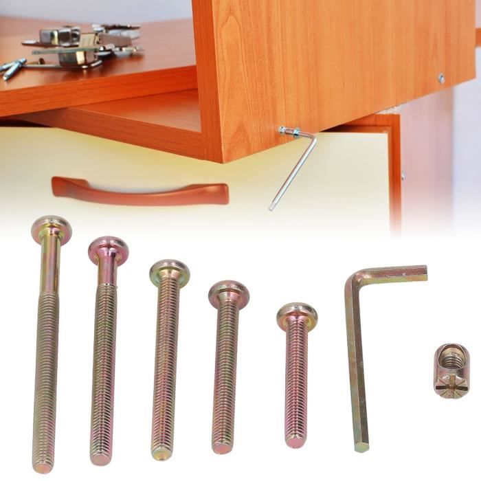 Assortiment vis M6 avec écrous et clé hexagonale - YOSOO - Kit vis à ...