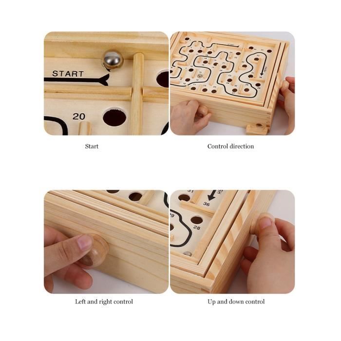 Shipenophy Maze Board en Bois Labyrinthe Enfant Jouet Educatif Cadeau ...