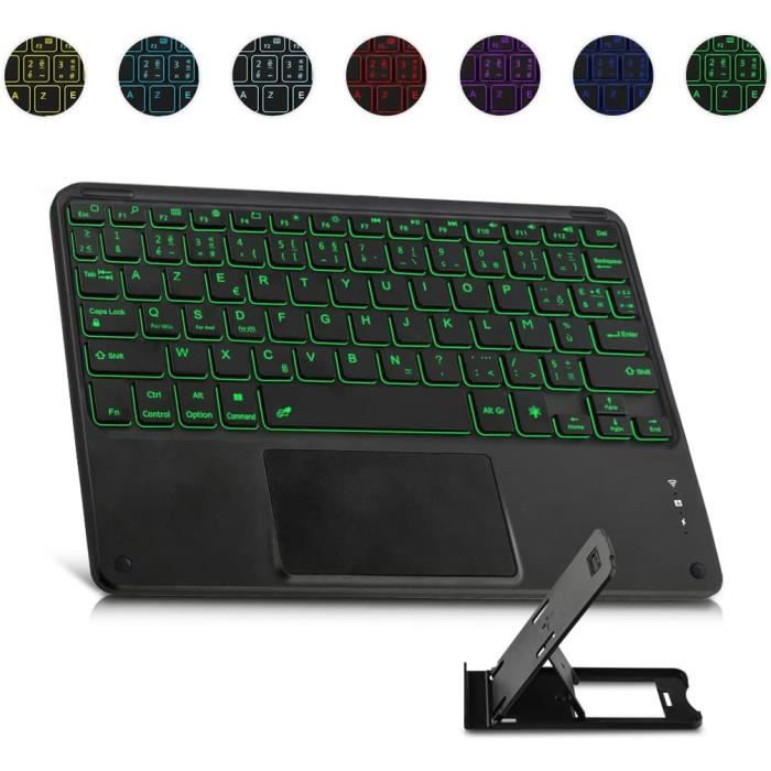Clavier Azerty Bluetooth Touche Pad Tactile Compatible Avec Les ...
