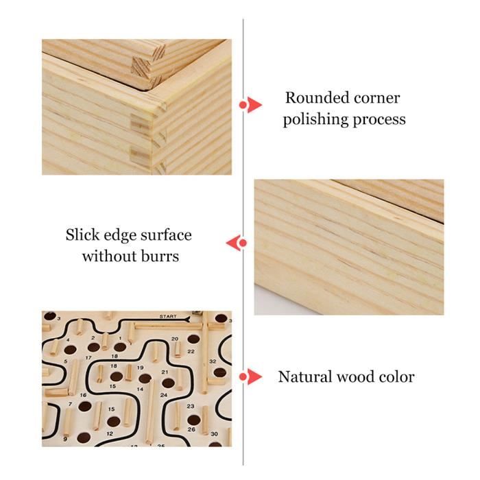 Shipenophy Maze Board en Bois Labyrinthe Enfant Jouet Educatif Cadeau ...