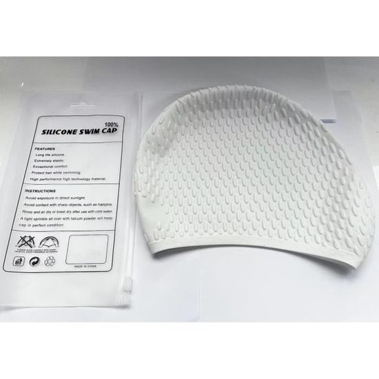 Goutte blanche - Bonnet de natation à haute élasticité pour adultes ...