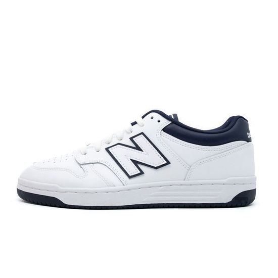 Baskets - NEW BALANCE - BB480LV1 - Talon plat - Blanc - Lacets Blanc ...