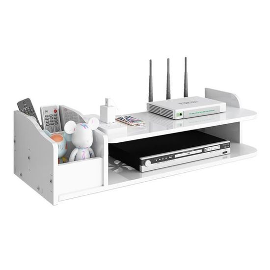 Boîte de rangement pour routeur WiFi avec télécommande,étagère de ...