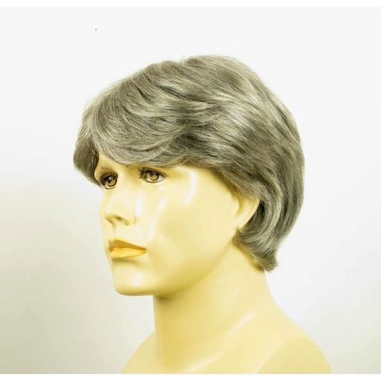 Perruque homme cheveux naturels courte poivre et sel ref OLIVIER 44 ...