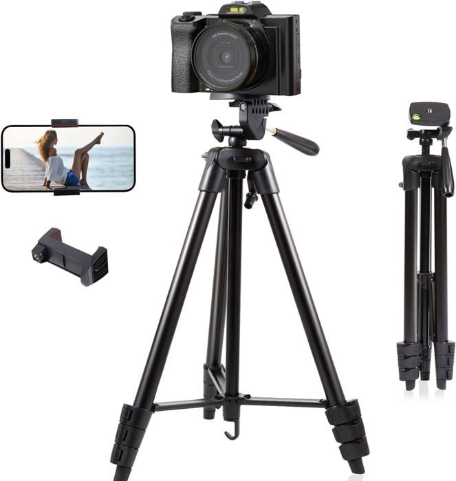 PERCHE - STICK - CANNE SELFIE-133 cm Trépied léger pour appareil photo ...