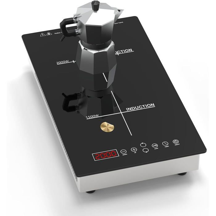 GRACEALL Plaque à Induction Encastrable 2 Foyers 3500W, Plaque de ...