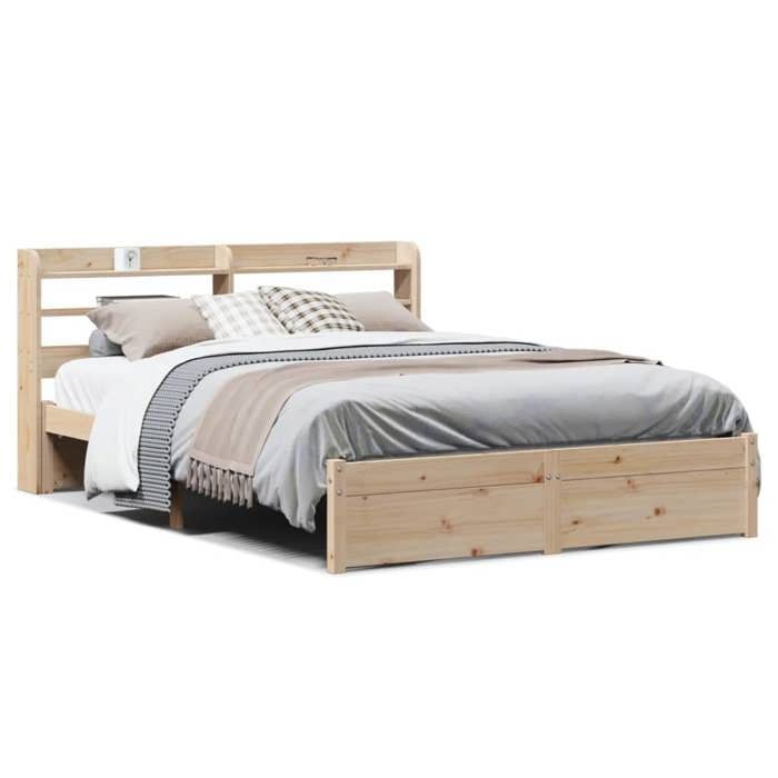 HSF®Cadre de lit avec tête de lit - sans matelas - 120x200 cm - 1 ...