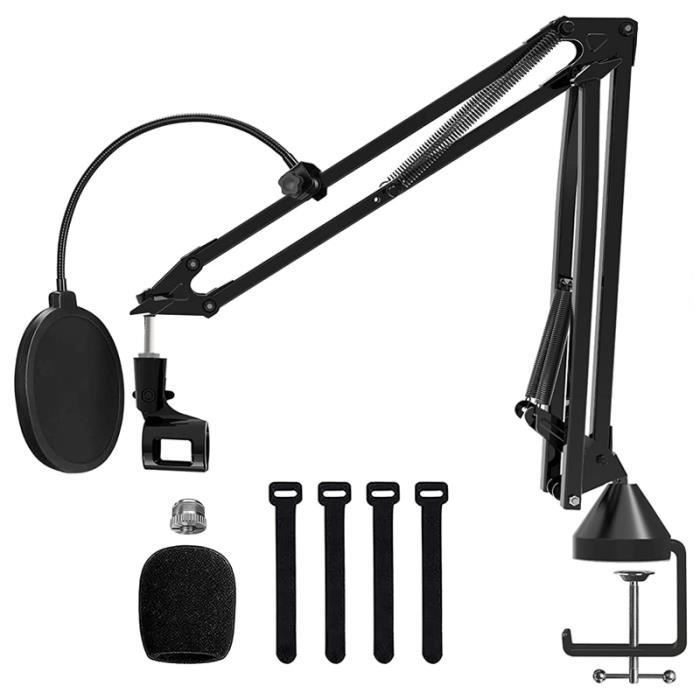 WK022-7-Support de bureau réglable pour microphone, bras de suspension ...