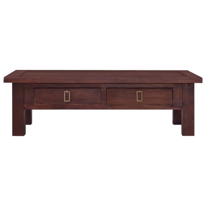 Table basse Marron classique 100x50x30 cm Bois d'acajou massif ...