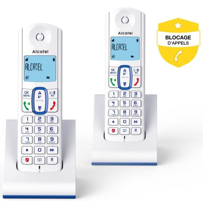 Téléphone Sans Fil Alcatel F 630 Duo Bleu - Cdiscount Téléphonie