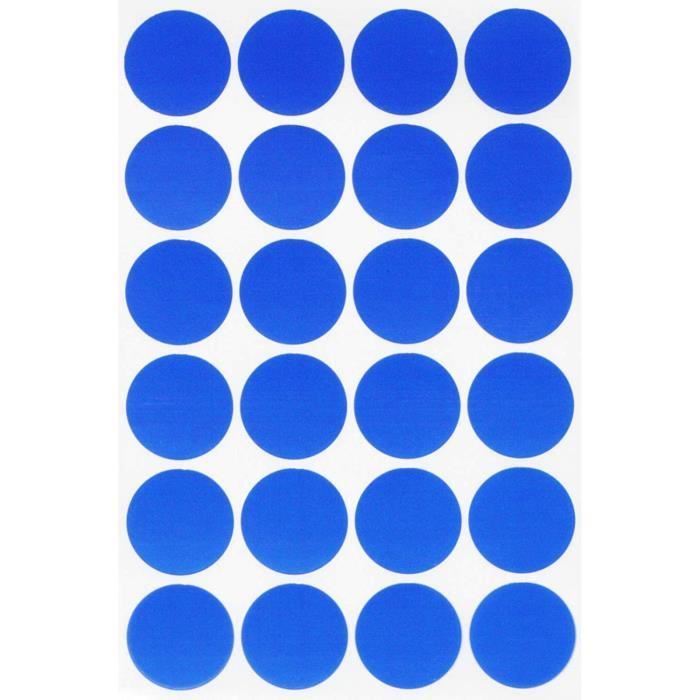 Gommettes Étiquettes Autocollantes Rondes Bleu 2.5 cm (25 mm) Paquet de ...