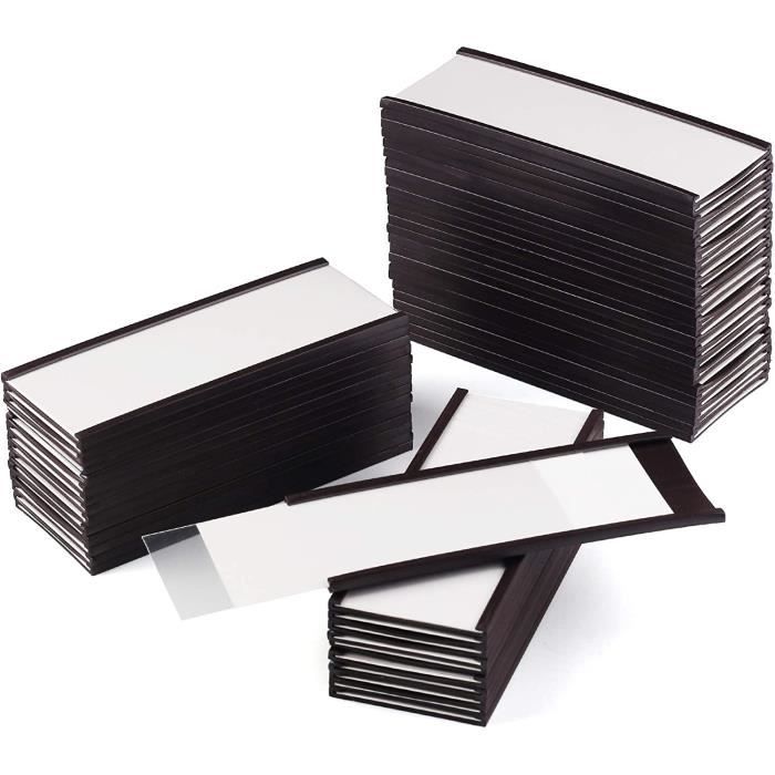 Étiquettes magnétiques 50pcs 40MM * 100MM Bandes porte-étiquettes ...