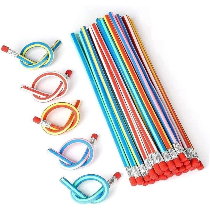 Lot de 30 Crayons de Couleur Flexibles, Crayons Souples, Crayons ...